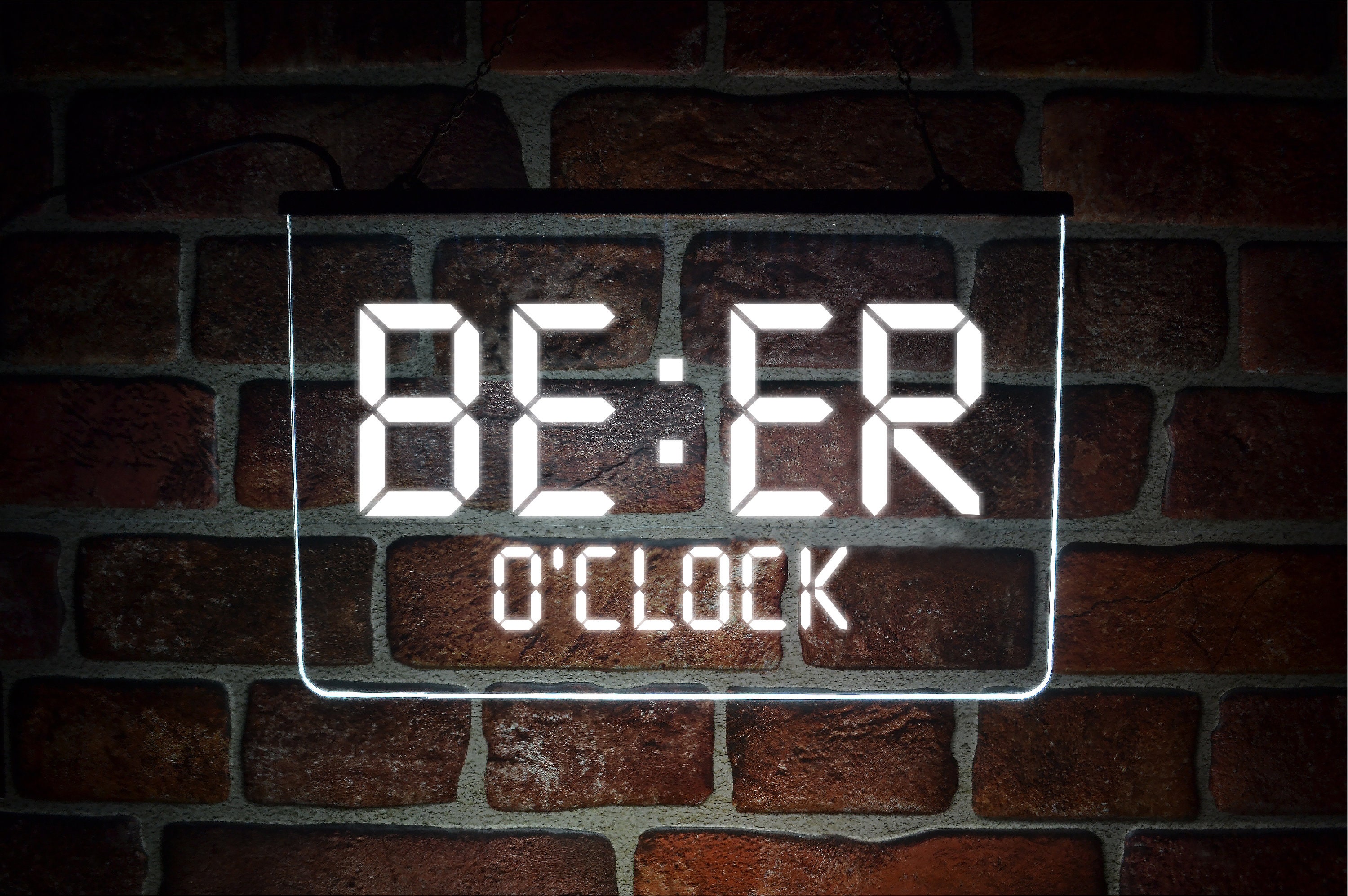 Beer O'clock LED Neon Light up Sign USB Hanging Display - Etsy UK