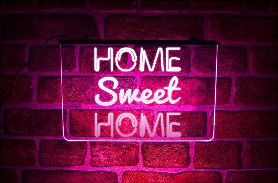 Home Sweet Home LED Neon Light Sign for Kitchen Décor | Hanging Lit up ...