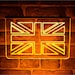 Union Jack LED Neon Light Sign | Lit up Great Britain UK England Flag ...