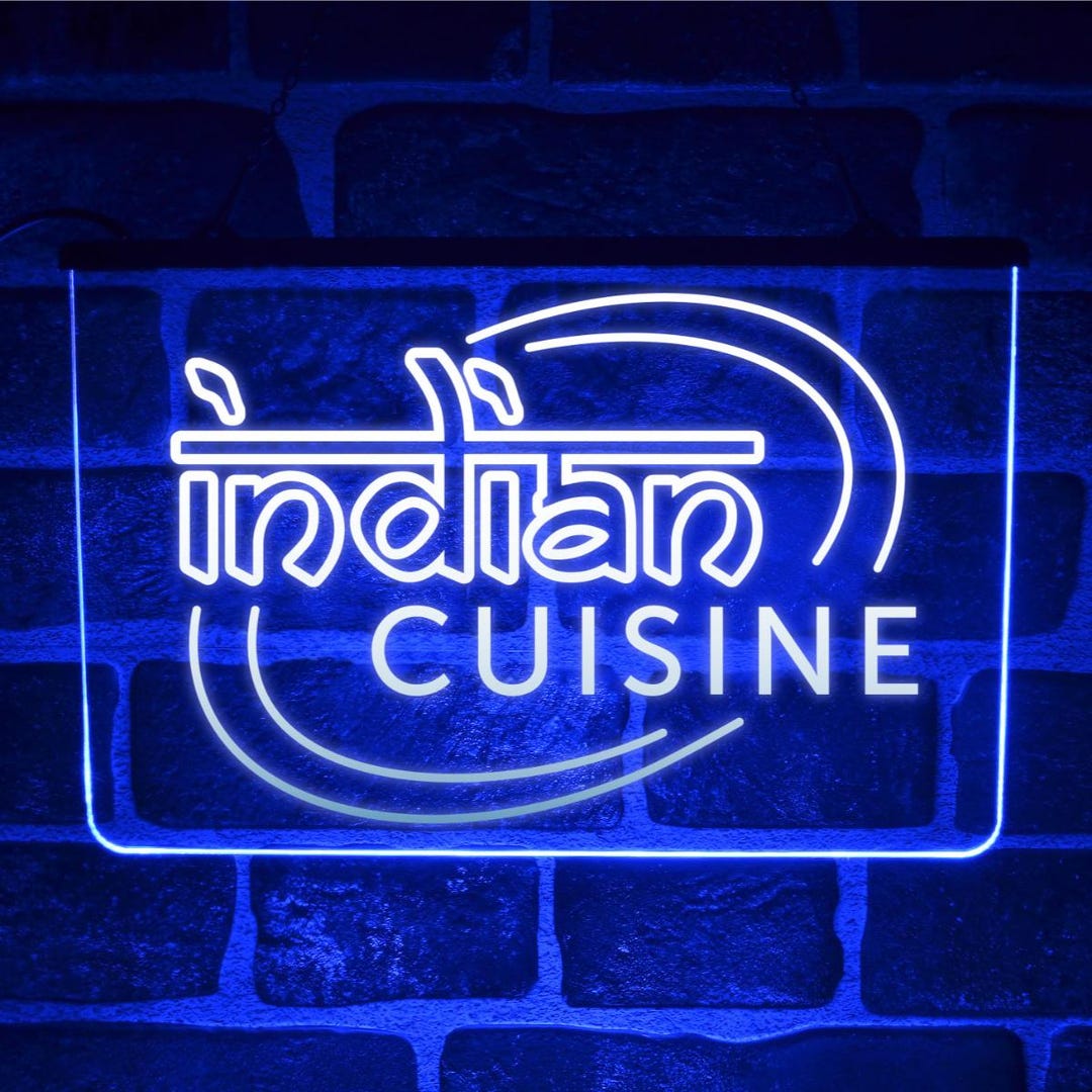 Indian Takeaway Curry LED Neon Light up Window Display Sign for Shop ...