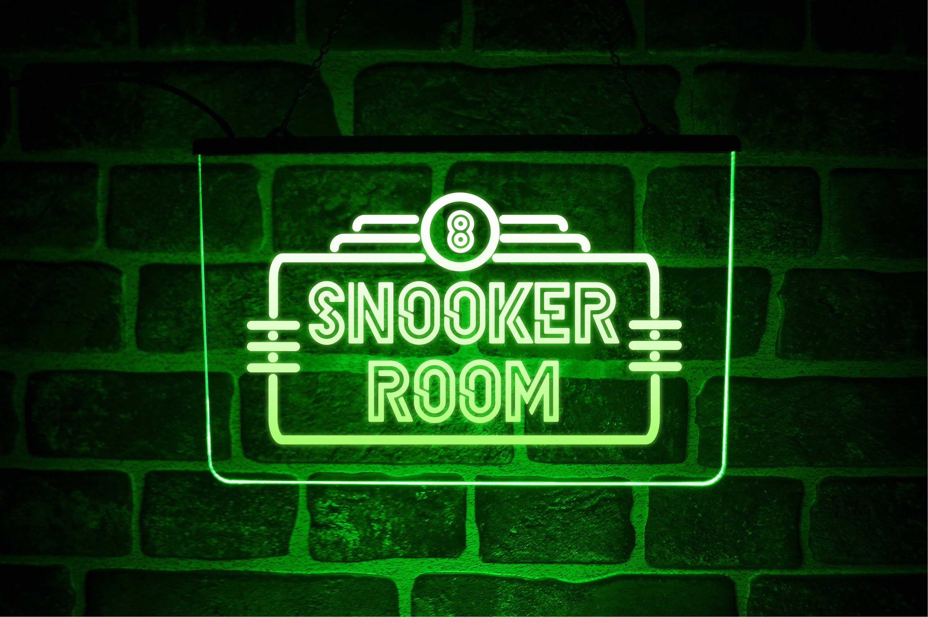 Snooker Room LED Neon Light Sign 8 Ball Billiards Club Game - Etsy UK