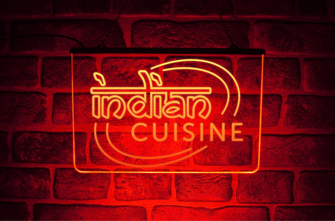 Indian Takeaway Curry LED Neon Light up Window Display Sign for Shop ...