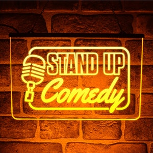Stand up Comedy Night LED Neon Light Sign | Hanging USB Window Display ...