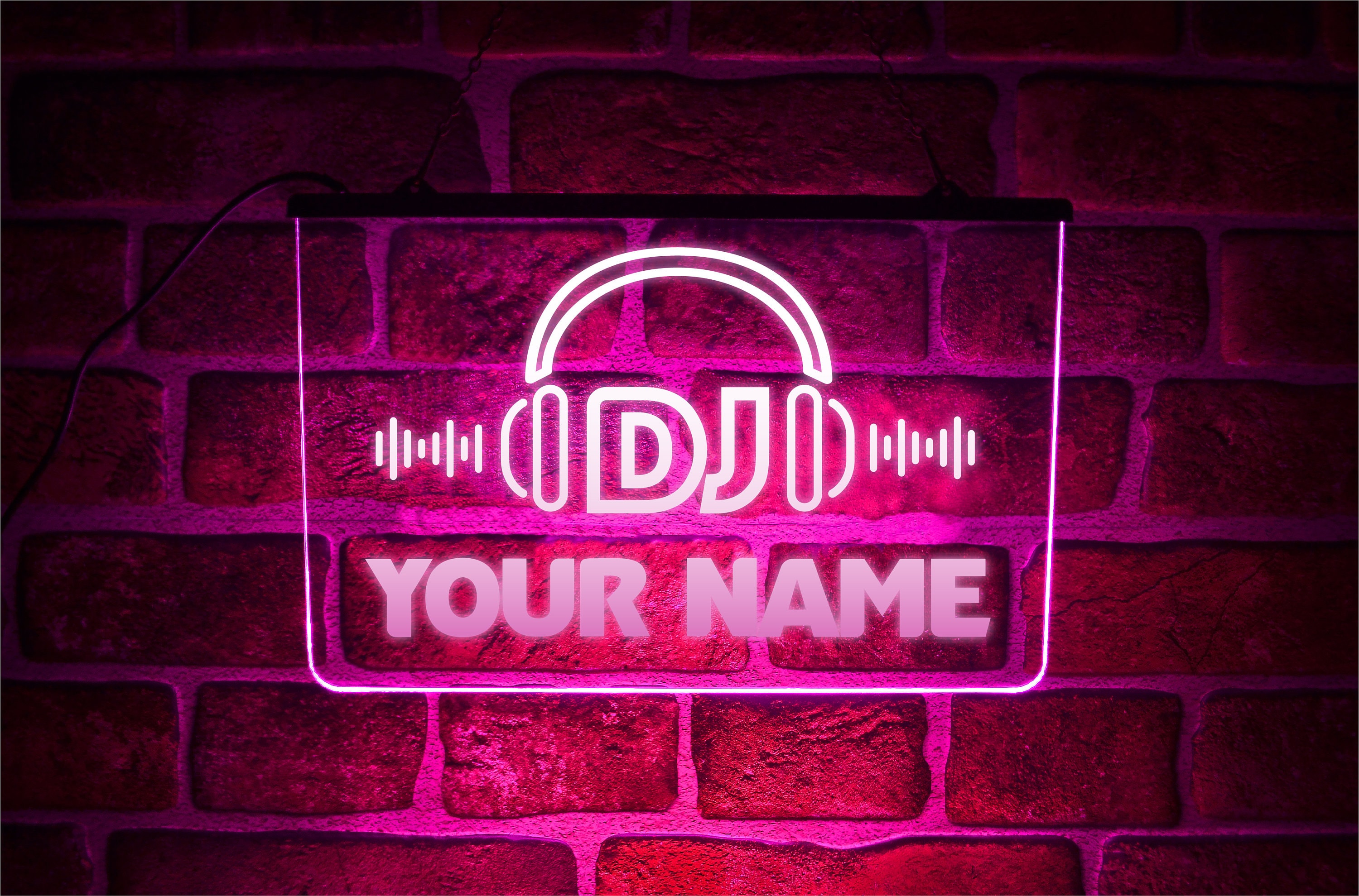 Custom DJ Neon LED Light Sign Plaque for Personalised Radio - Etsy UK