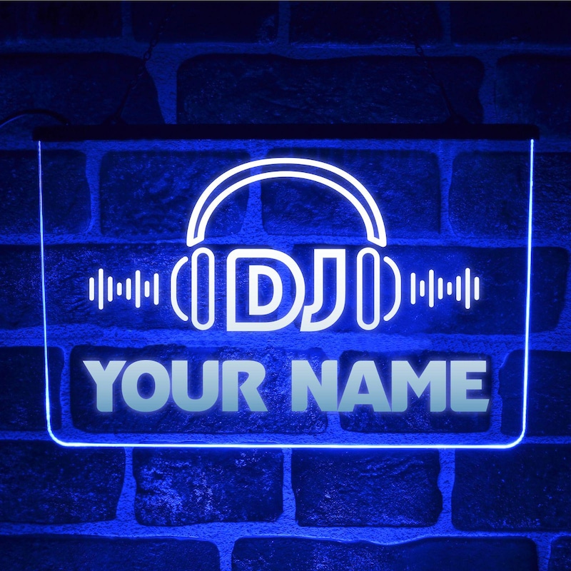 Dj Led Wall Sign - Etsy UK