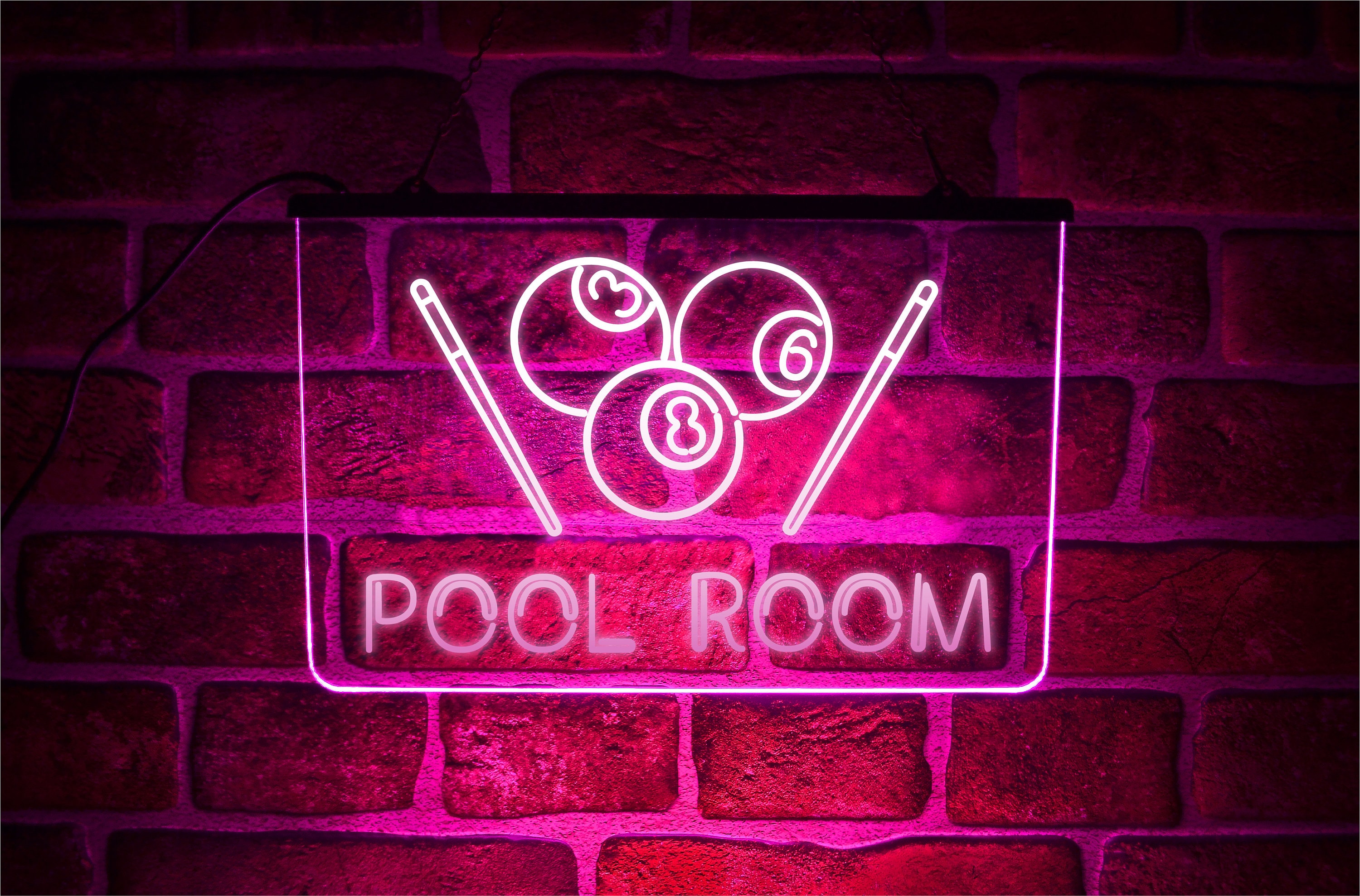 Pool Room LED Neon Light Sign Hanging Décor for Snooker Game - Etsy UK