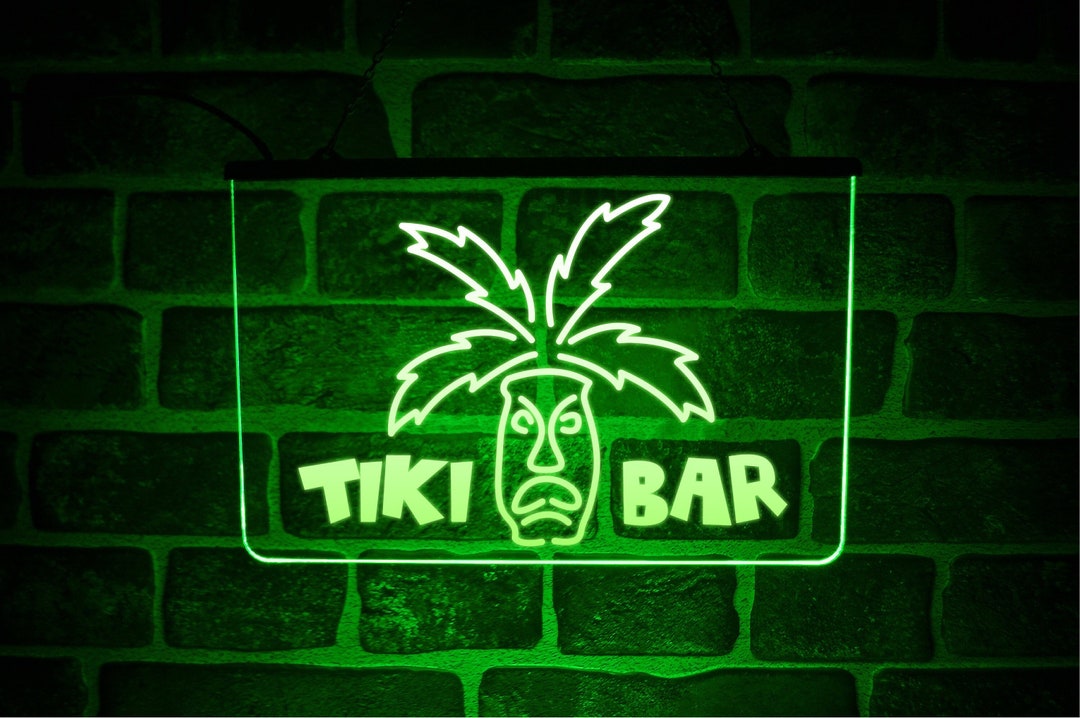 Tiki Bar LED Neon Light up Sign Hanging Wall Display Décor - Etsy