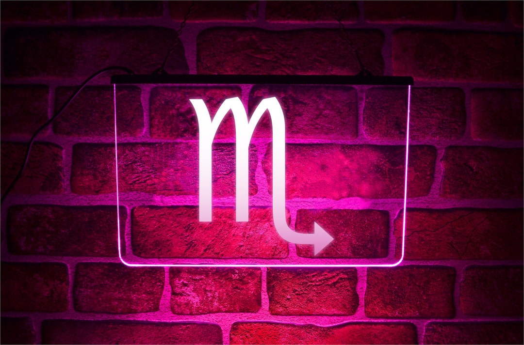 Scorpio Star Sign LED Neon Light up Sign Zodiac Astrology Symbol ...