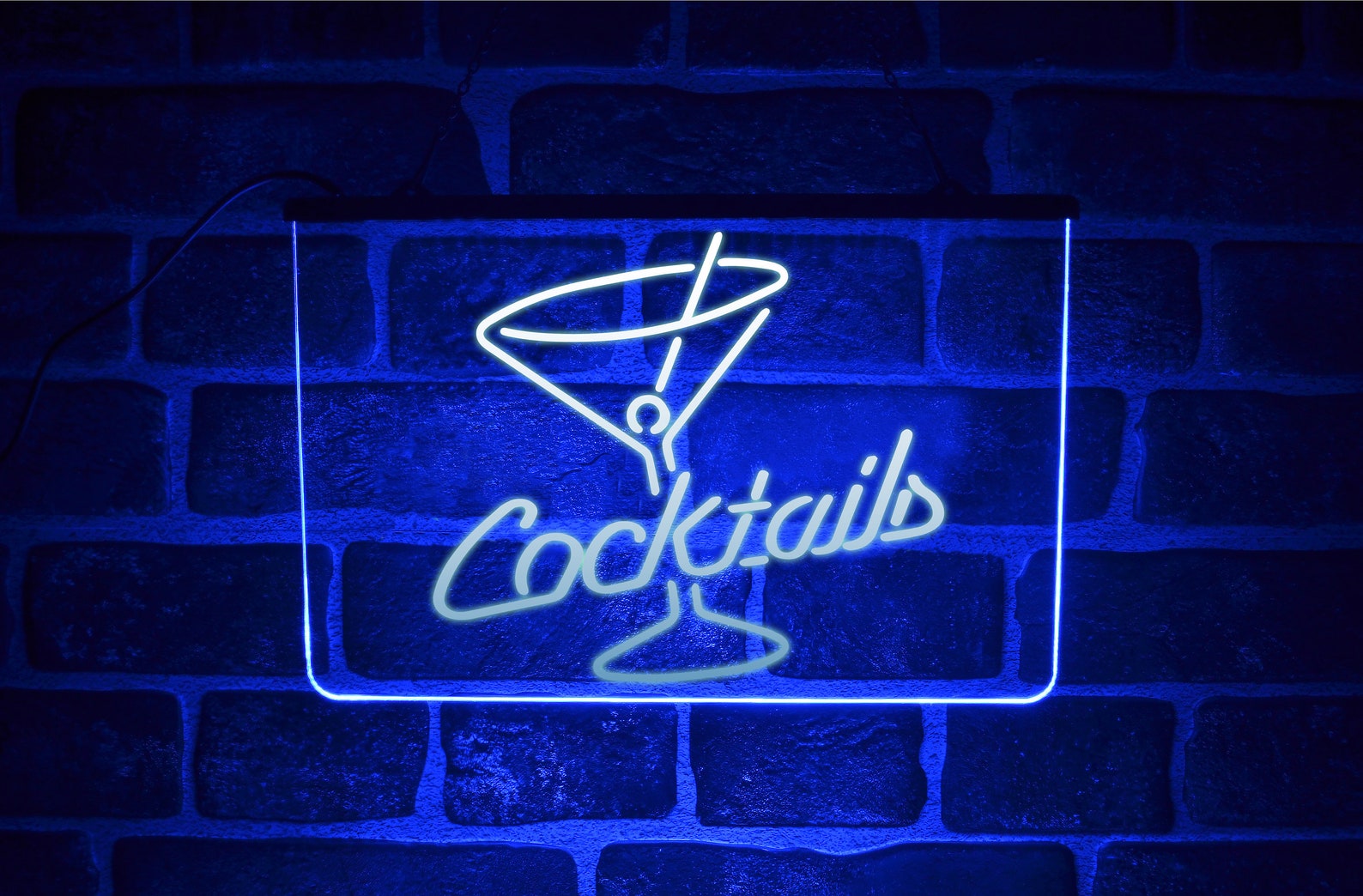 Cocktails LED Neon Light up Sign | Hanging Wall Display Décor for Home ...
