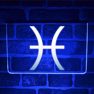 Pisces Star Sign | LED Neon Light up Sign | Zodiac Astrology Symbol ...