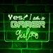 Gamer Girl Neon Style LED Light Wall Sign | Wall Display for Gaming ...