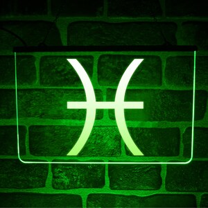 Pisces Star Sign | LED Neon Light up Sign | Zodiac Astrology Symbol ...
