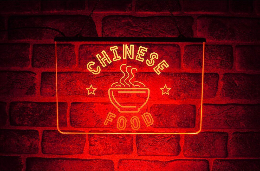 Chinese Food Neon LED Light Sign | Asian Cuisine Takeaway Takeout Open ...