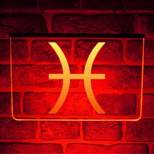 Pisces Star Sign | LED Neon Light up Sign | Zodiac Astrology Symbol ...