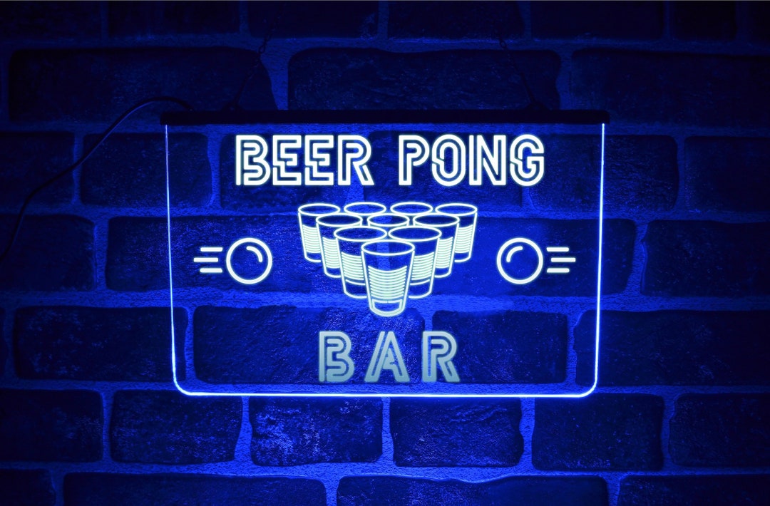 Beer Pong LED Neon Light up Sign | Beruit Party Game Hanging USB ...