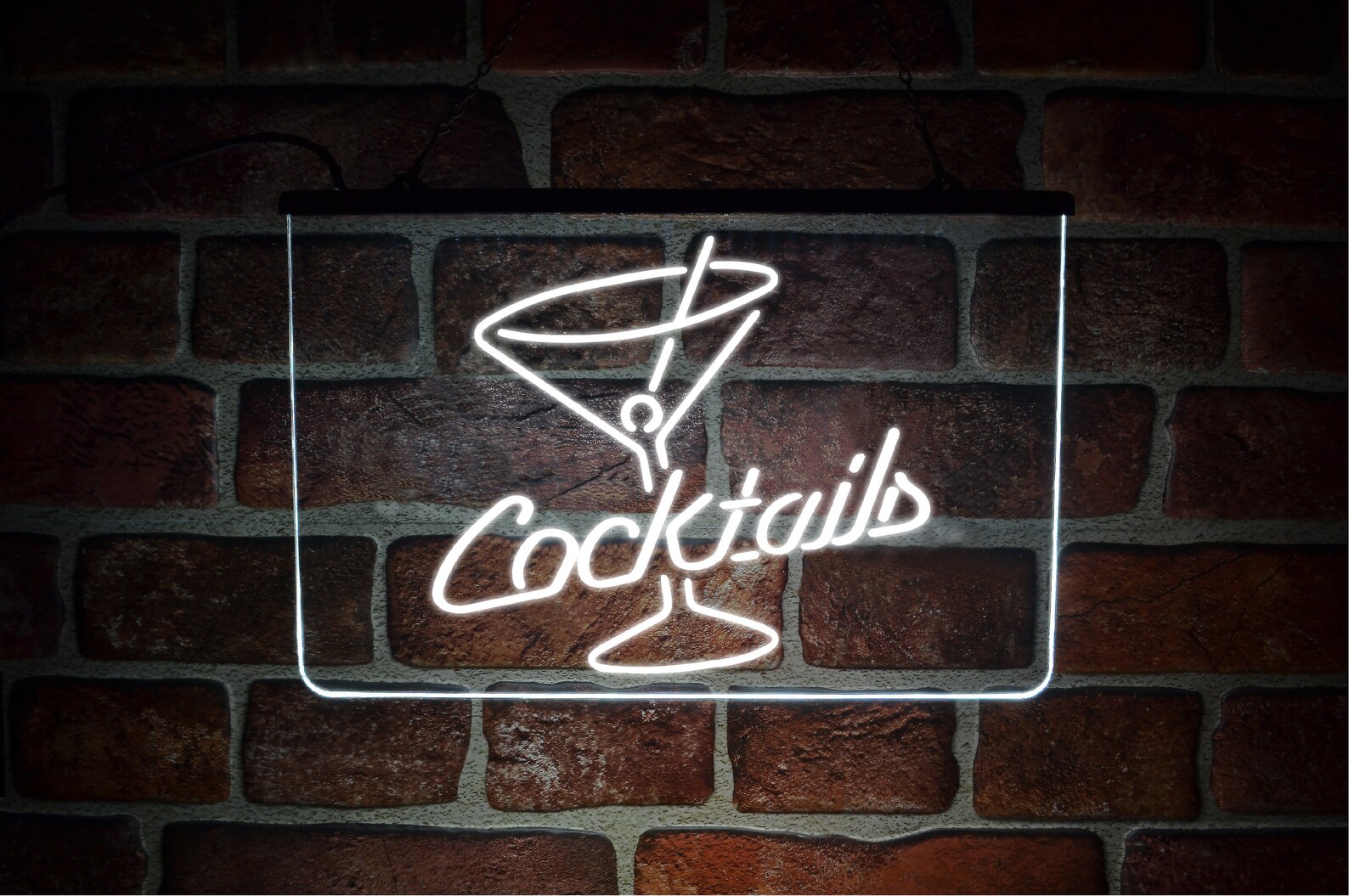 Cocktails LED Neon Light up Sign | Hanging Wall Display Décor for Home ...