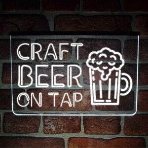 Craft Beer LED Neon Light up Sign | for Home Bar Pub & DIY Lager IPA ...