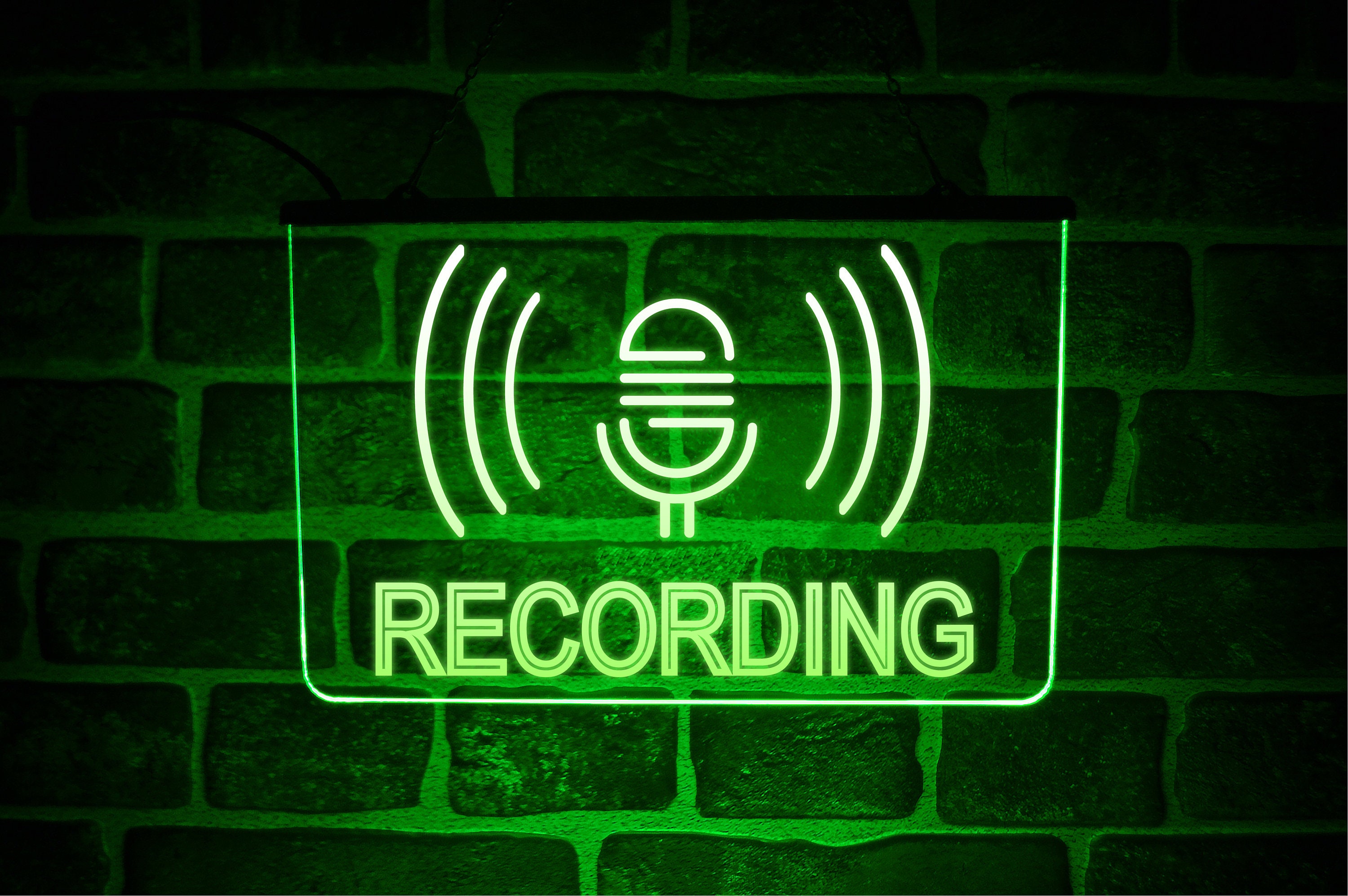 Recording on Air Neon LED Light Sign Window or Wall Hanging - Etsy UK