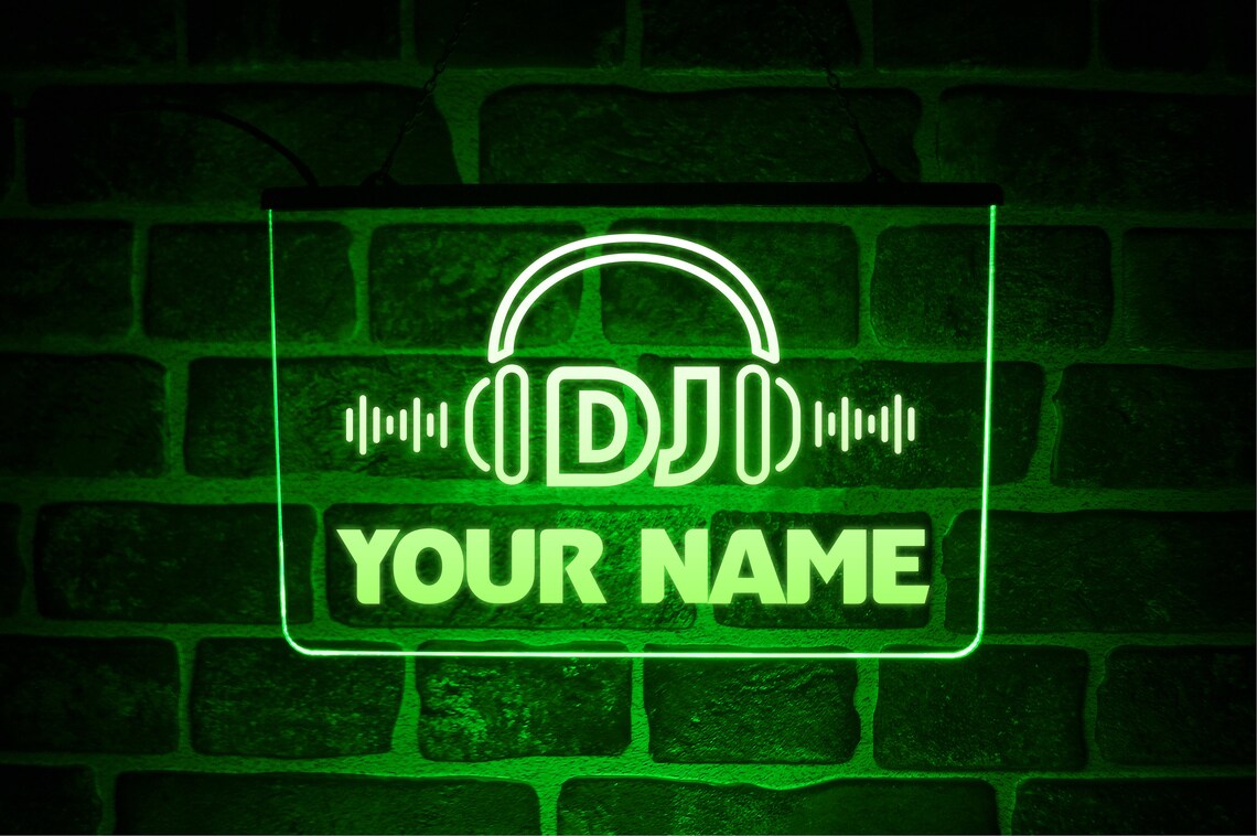 Custom DJ Neon LED Light Sign Plaque for Personalised Radio - Etsy UK
