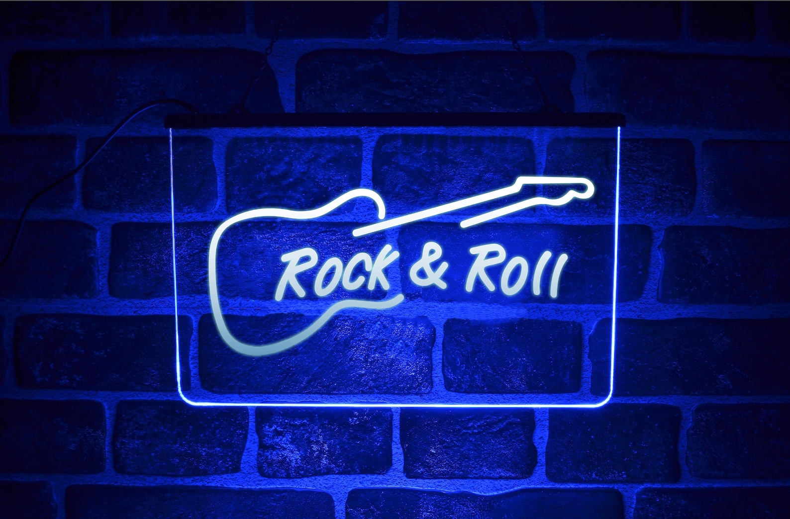 Rock 'N Roll LED Neon Light Sign Hanging Wall USB Music | Etsy UK