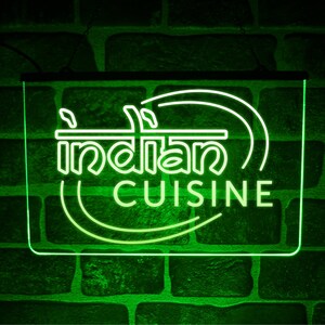 Indian Takeaway Curry LED Neon Light up Window Display Sign for Shop ...