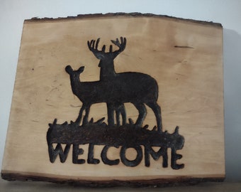 Handmade Roses Welcome Sign Woodburn - Etsy