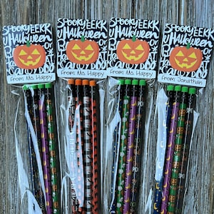 Personalized Halloween Gift Favors, Pencils, Ghouls Night, Students ...