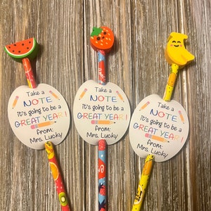 Personalized Tag With Pencil and Eraser , Back to School Gift, Student ...