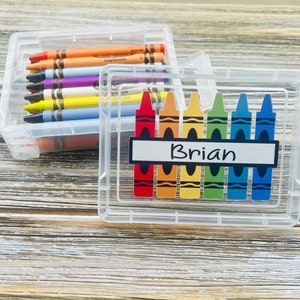 Personalized Crayon Box , School Supplies , Crayon Container, Back to ...