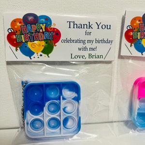 Birthday Party Favors, Pop It, Kids Gifts, Keychain, Birthday Party ...