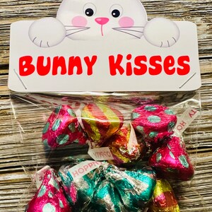 Easter Bunny Kisses Treat Bag ,basket Stuffers, Basket Fillers , Kids ...