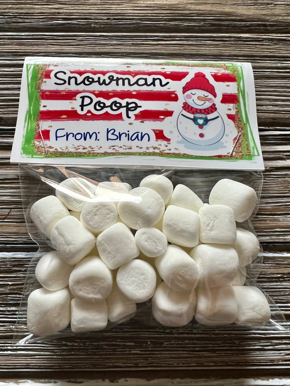 Snowman Poop Christmas Candy Party Favors, Christmas Chocolate Candy ...