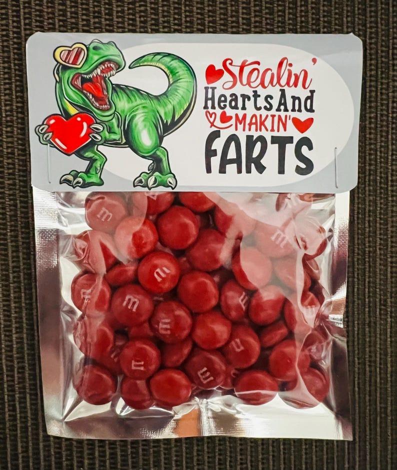 Valentines Day Dino Party Favors, Valentine Day Chocolate Gift ...