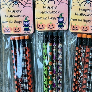 Personalized Halloween Gift Favors, Pencils, Ghouls Night, Students ...