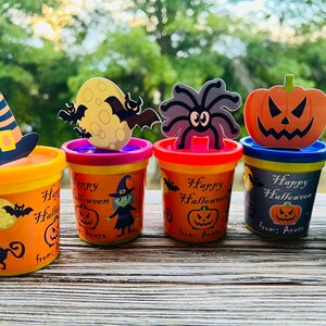 Halloween Playdoh Party Favors, Personalized Gifts for Kids , Halloween ...