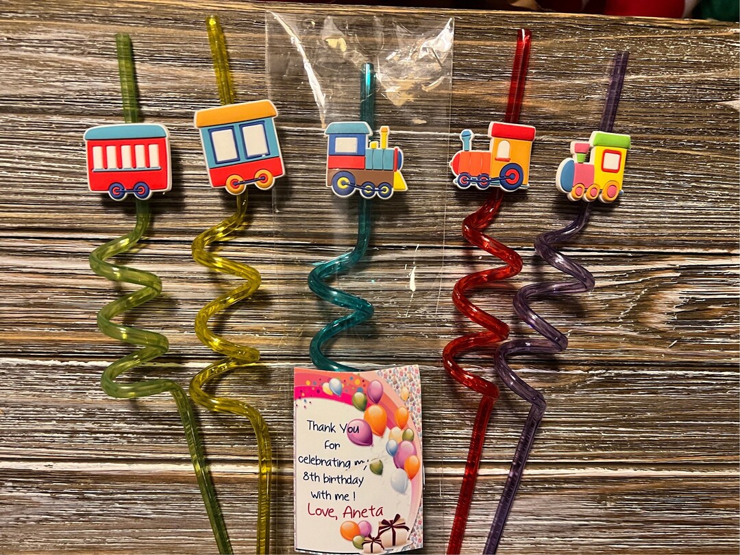 Train Birthday Party, Party Favors, Straw, Train Party Favors, Kids ...