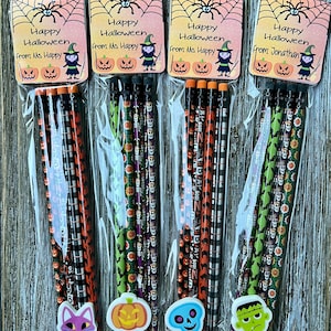 Personalized Halloween Gift Favors, Pencils, Ghouls Night, Students ...