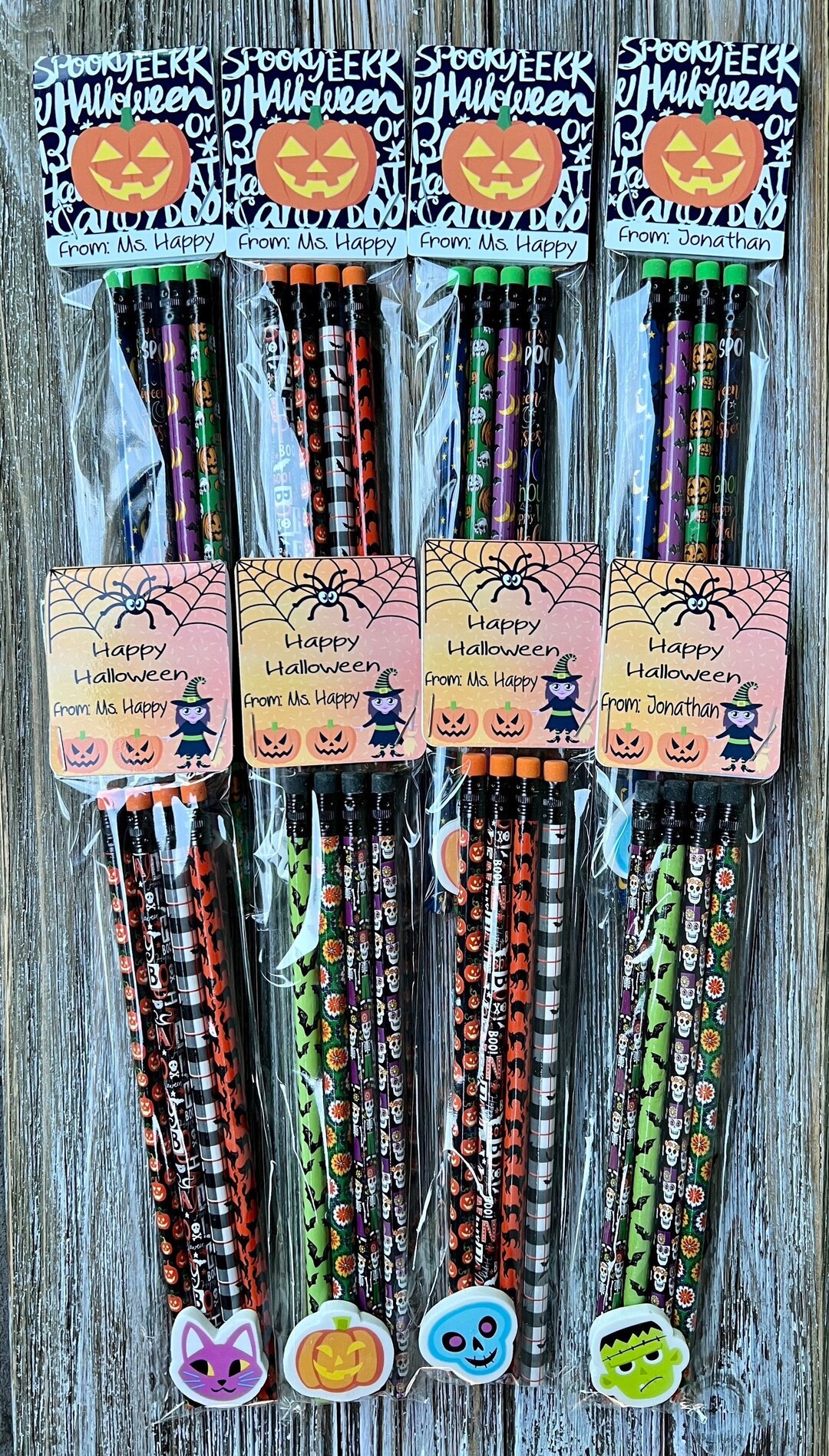 Personalized Halloween Gift Favors, Pencils, Ghouls Night, Students ...