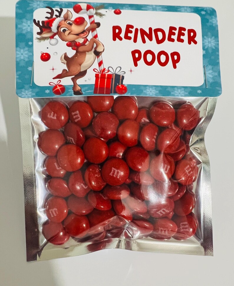 Reindeer Poop Christmas Candy Party Favors, Coworker Gift , Student ...