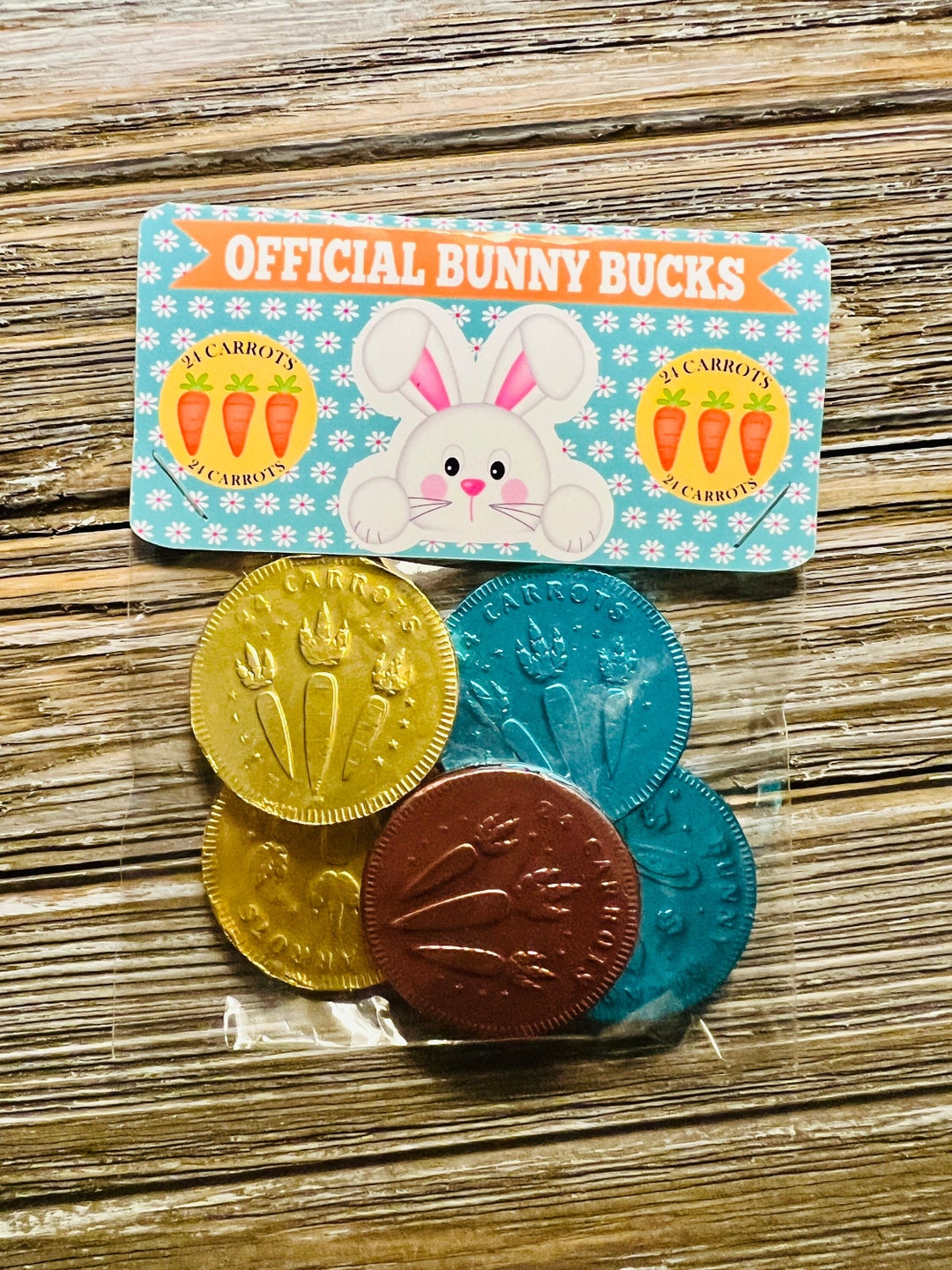 Easter Bunny Bucks Chocolate Treat Bag, Easter Baskets Stuffer, Easter ...