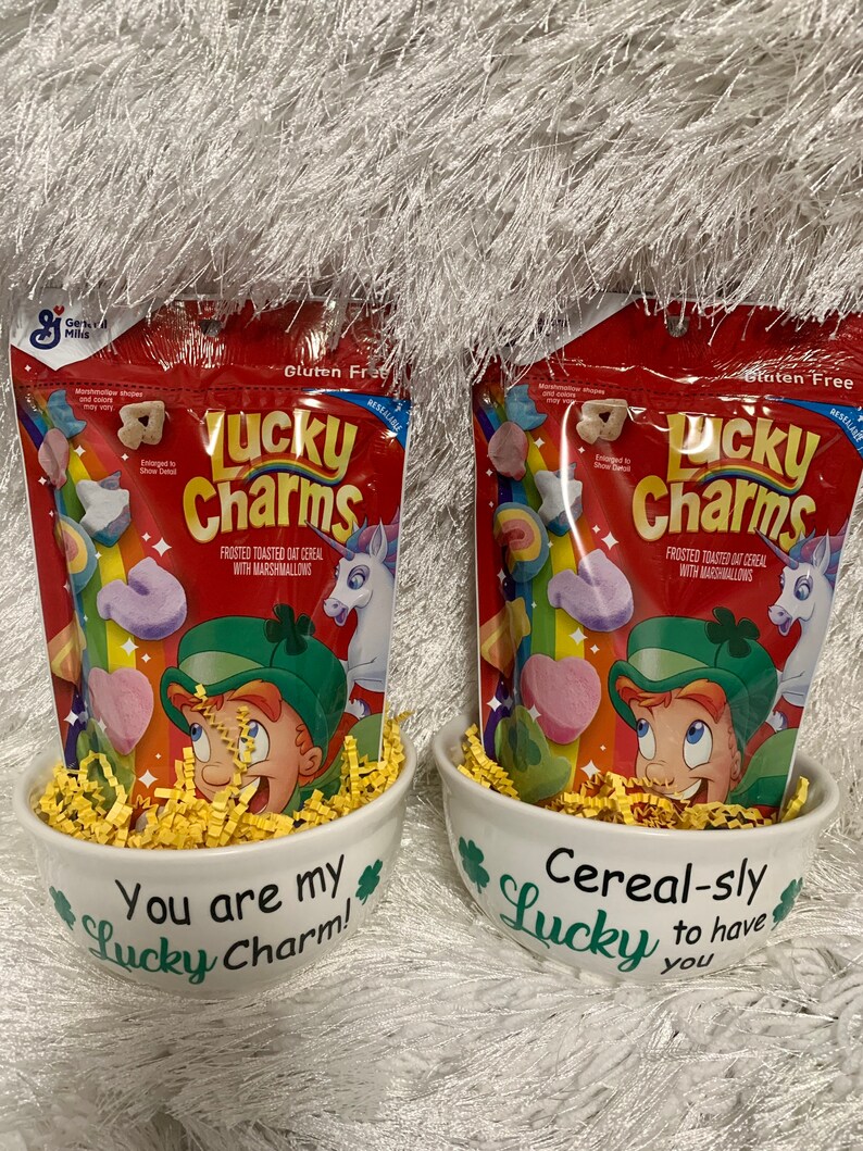 Lucky Charm Bowl Personalized Cereal Bowl Personalized - Etsy