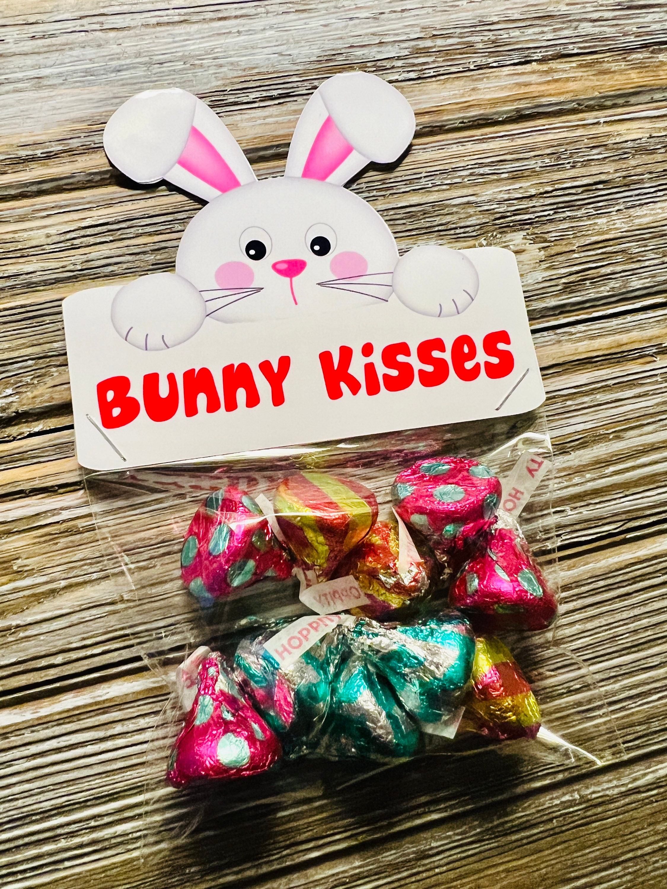 Easter Bunny Kisses Treat Bag ,basket Stuffers, Basket Fillers , Kids ...