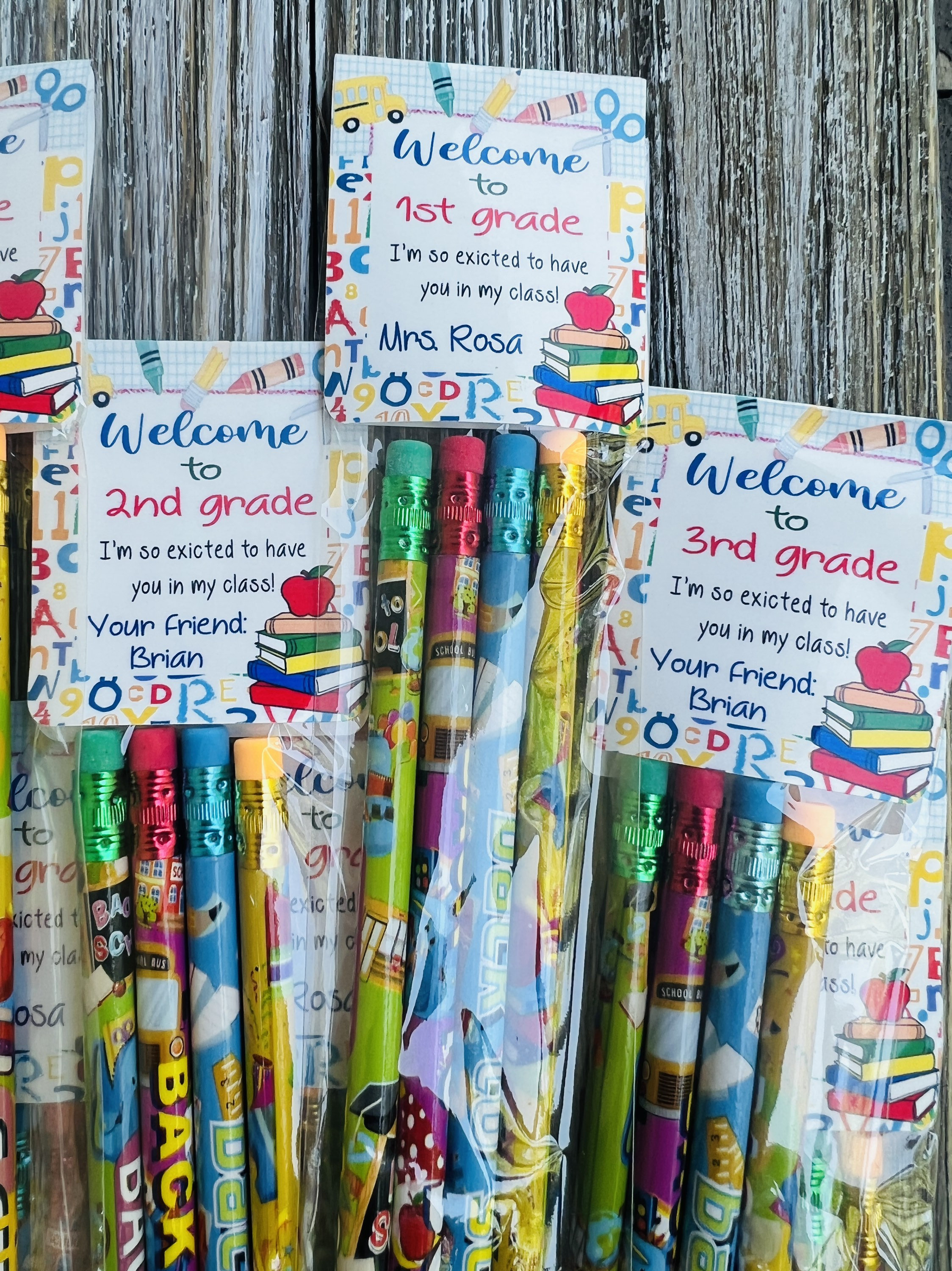 Personalized Back to School Pencil Gift Favors Pencils - Etsy