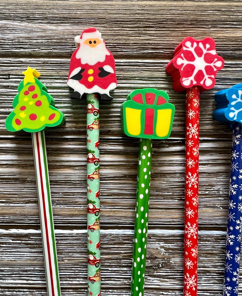 Personalized Kids Christmas Pencil Party Favors Classroom - Etsy