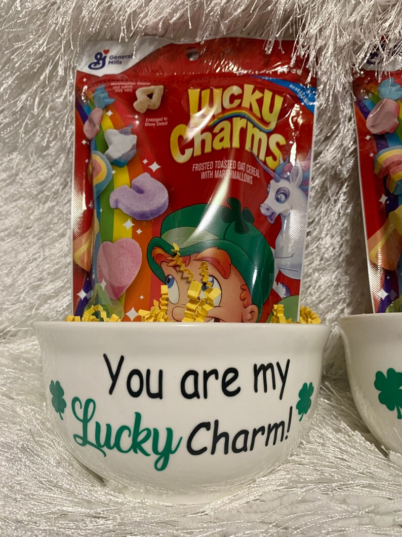 Lucky Charm Bowl Personalized Cereal Bowl Personalized - Etsy