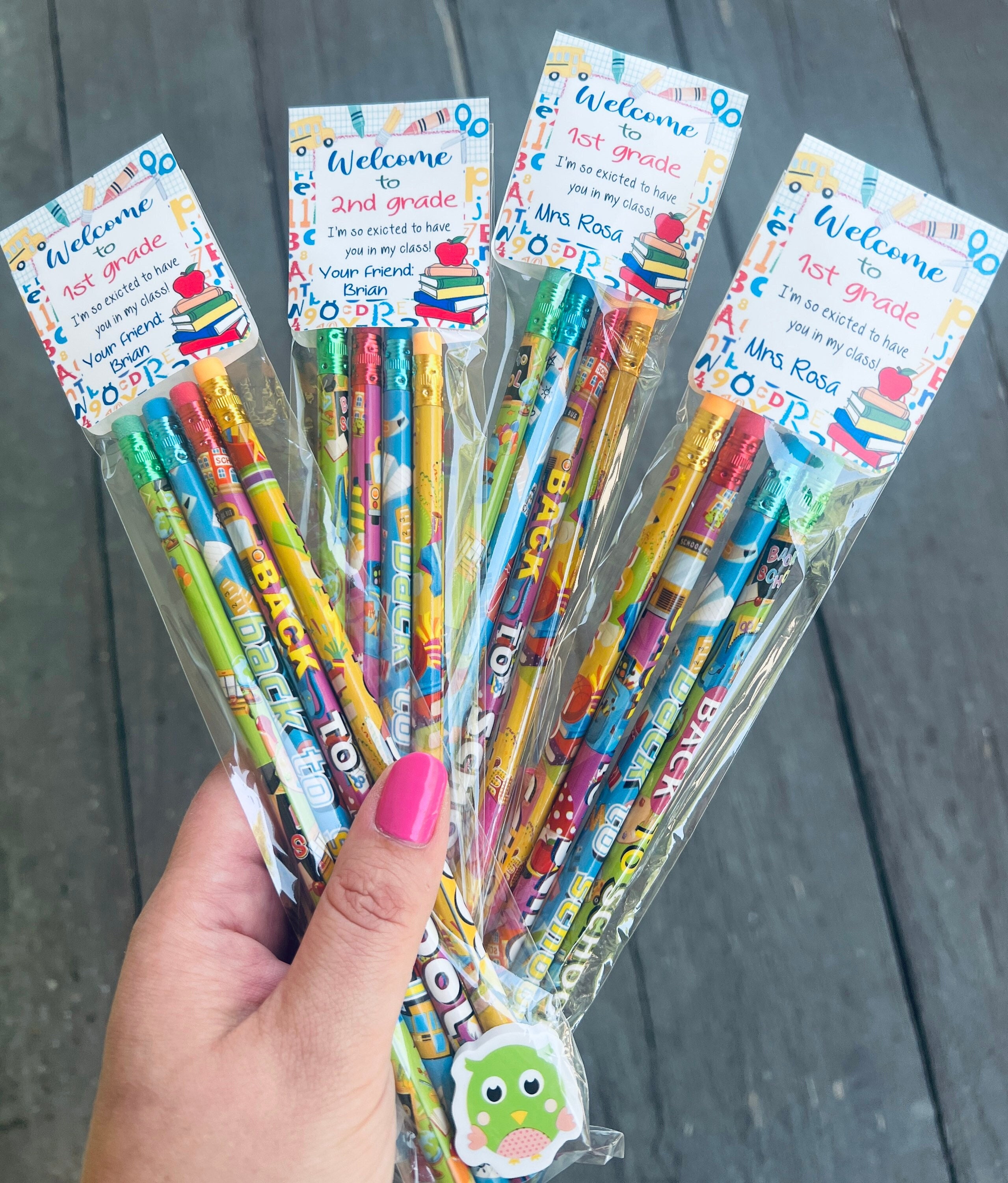 Personalized Back to School Pencil Gift Favors Pencils - Etsy