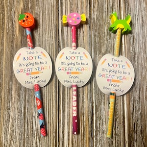 Personalized Tag With Pencil and Eraser , Back to School Gift, Student ...