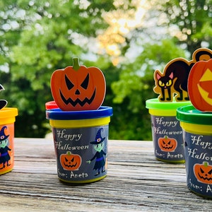 Halloween Playdoh Party Favors, Personalized Gifts for Kids , Halloween ...