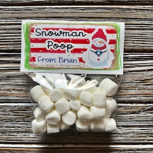 Snowman Poop Christmas Candy Party Favors, Christmas Chocolate Candy ...