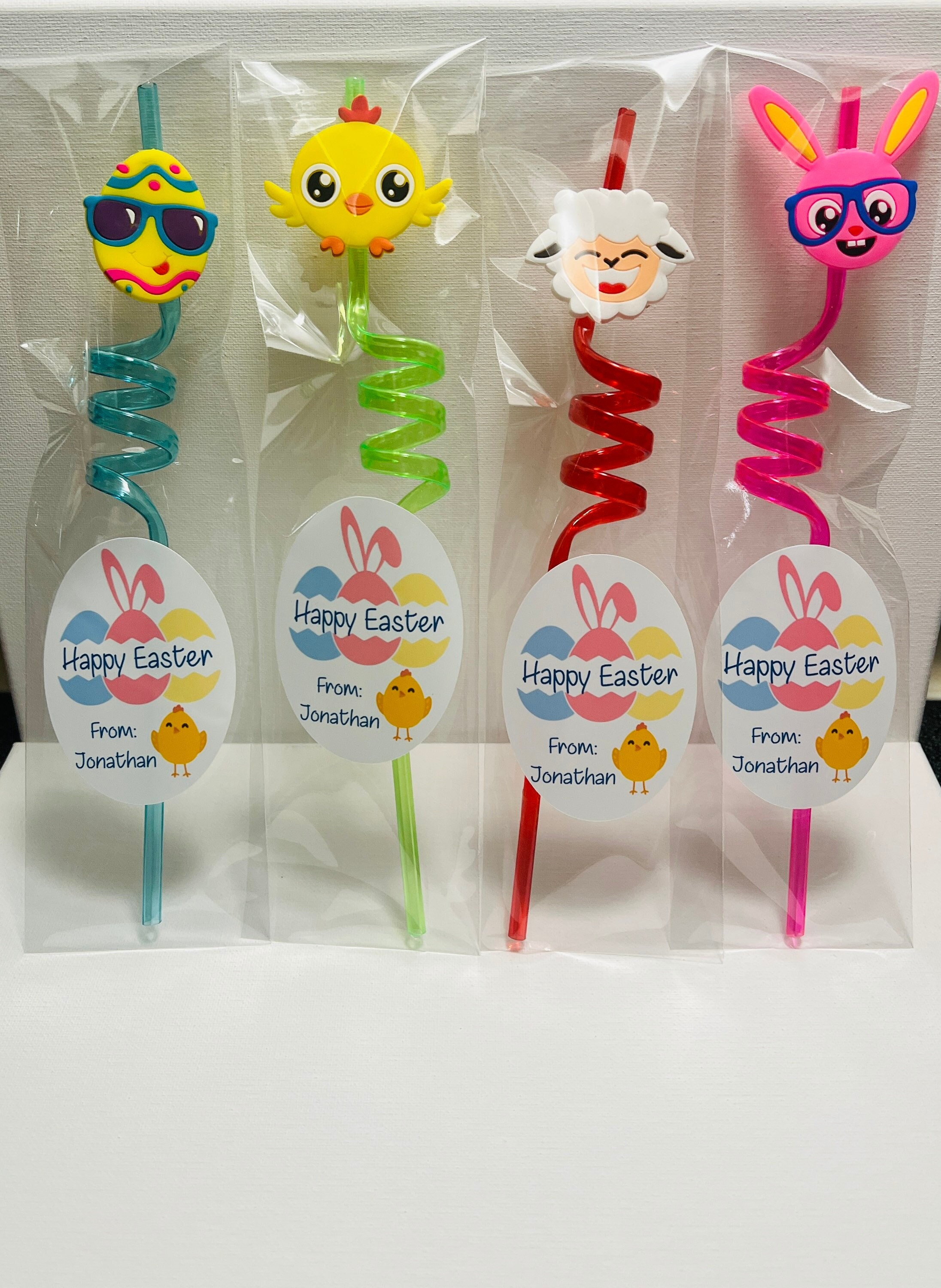 Reusable Easter Straw , Easter Party Favors , Easter Basket Stuffers ...